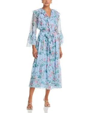 Aqua Floral Dresses