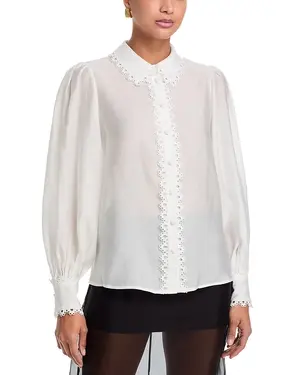 Women's Lace Trim Blouses