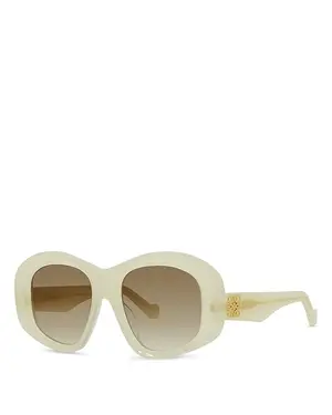 Loewe Geometric Sunglasses, 51mm - Opaline Cream/brown