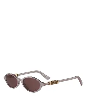 Dior Treasure Oval Sunglasses - Dark Havana/ Brown