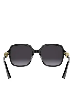 Dior Treasure Square Sunglasses, 54mm - Dark Havana/ Brown