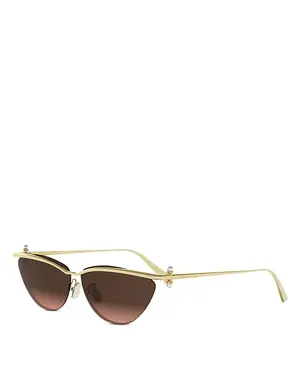 Dior Tribales Cat Eye Sunglasses - Shiny Gold Dh / Gradient Brown To Pink