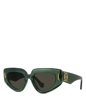 Loewe Anagram Geometric Sunglasses - Transparent Green/brown