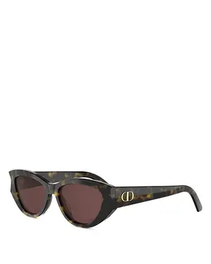 Dior Oval Sunglasses, 53mm - Shiny Gold Dh / Smoke