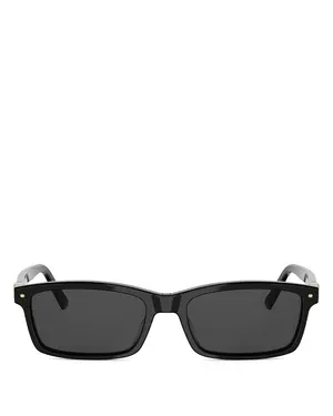Dior Petit Cd Rectangular Sunglasses - Shiny Black / Smoke