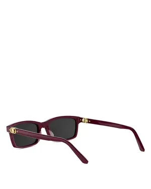 Dior Petit Cd Rectangular Sunglasses - Shiny Bordeaux / Smoke