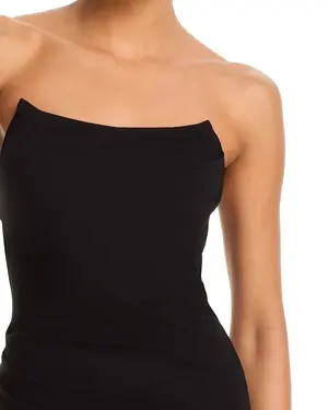 Aqua Strapless Maxi Dress