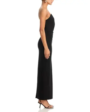 Aqua Strapless Maxi Dress