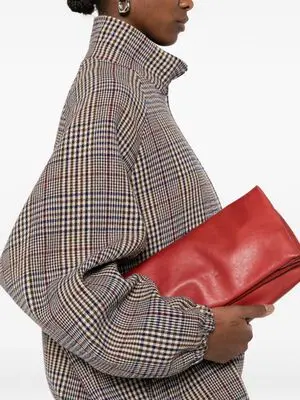 CORTANA Large Leather Clutch - Red