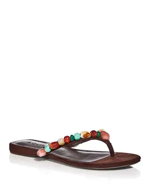 Women's Embellished Thong Sandals