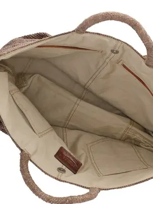 IBELIV Vanilla Raffia Tote Bag - Brown