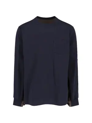 Sacai Two-tone Cotton Sweater