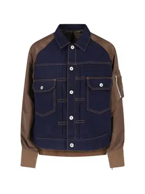 Sacai Denim And Nylon Jacket