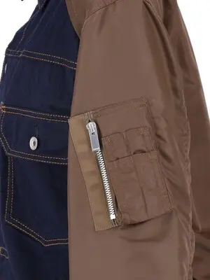 Sacai Denim And Nylon Jacket
