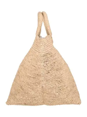 IBELIV Midi Raffia Tote Bag
