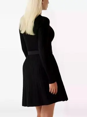 Guess Long-sleeved Belted Mini Dress - Blue