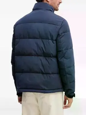TRUSSARDI Padded Logo-patch Jacket - Blue