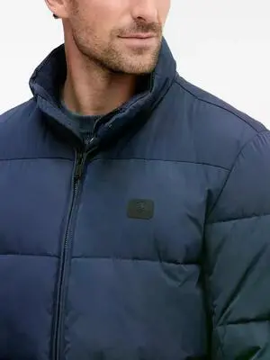 TRUSSARDI Padded Logo-patch Jacket - Blue