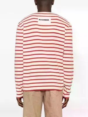 JIL SANDER Striped-pattern Long-sleeve T-shirt - Neutrals