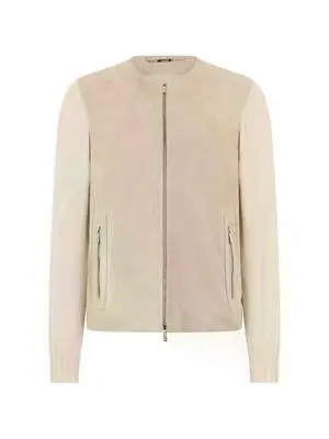 MOORER Erica Zip-up Cardigan - Neutrals