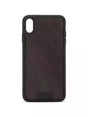 MOORER Panelled Phone Case - Brown