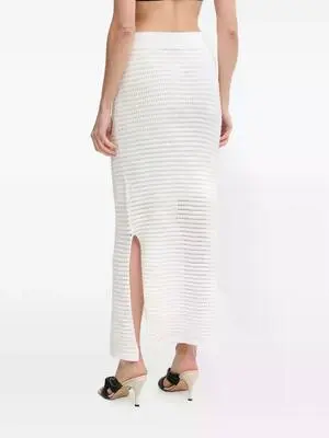 MARC AUREL Openwork Slit Lang Skirt