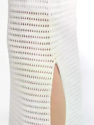 MARC AUREL Openwork Slit Lang Skirt