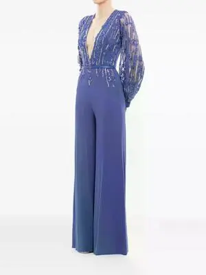 SAIID KOBEISY Crepe Jumpsuit - Blue