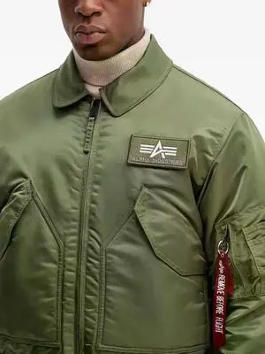 Alpha Industries Logo Patch Zip-up Jacket