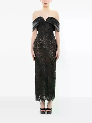 SAIID KOBEISY Off-shoulder Midi Dress