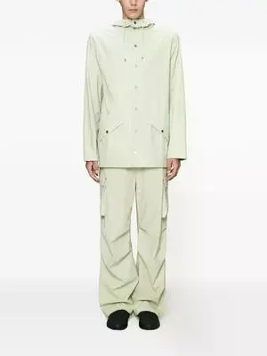 Rains Buttoned Hooded Jacket - Neutrals