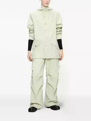 Rains Buttoned Hooded Jacket - Neutrals