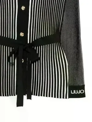 Liu Jo Striped Belted Cardigan