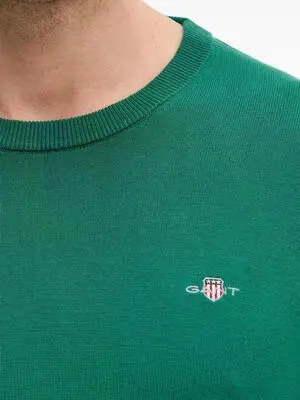 Gant Shield-embroidered Crew-neck Sweater