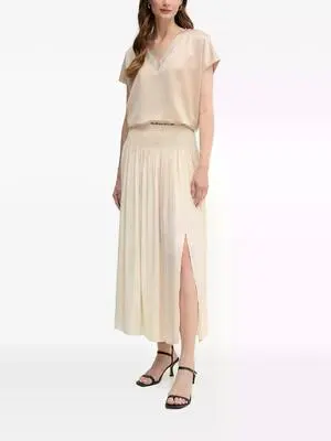 MARC AUREL Slit A-line Midi Skirt