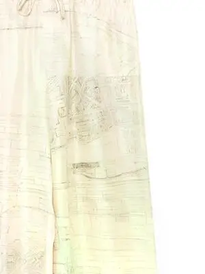 RÓHE Printed Silk Trousers