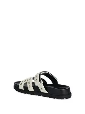 Guess Eyelet Detail Slides - White