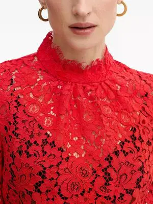 Bardot Lace High-neck Blouse