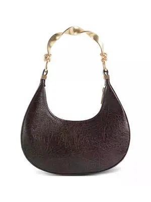 Manière De Voir Sculpted Leather Crescent Bag - Brown
