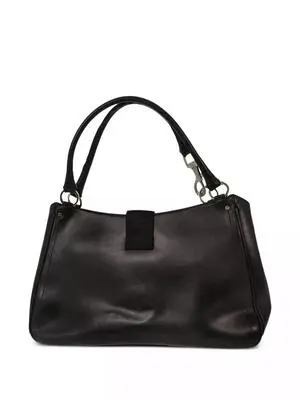 Dior 2003 Leather Tote Bag - Black