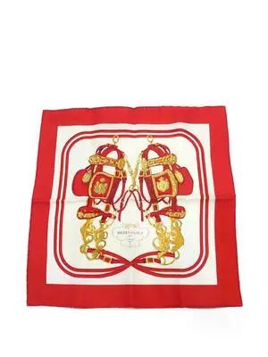 Hermès Brides De Gala Silk Handkerchief - Red