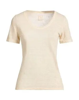 120% Lino Linen Crewneck T-shirt - Beige