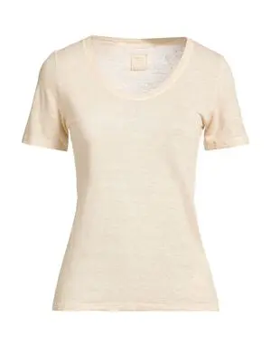 120% Lino Linen Crewneck T-shirt - Beige