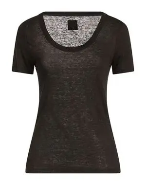 120% Lino Linen Crewneck T-Shirt Black