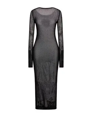Sportmax Maxi Dress Viscose, Polyamide - Black