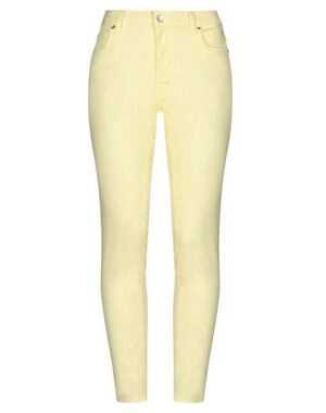 Liu Jo LIU •JO Skinny Jeans With Leather Trims Yellow