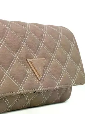 Guess Quilted Chain Cross Body Bag - Neutrals