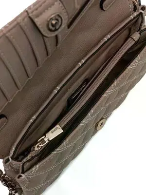 Guess Quilted Chain Cross Body Bag - Neutrals