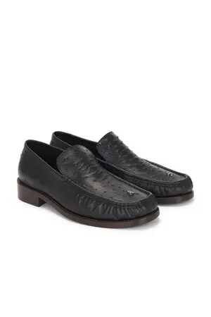 Acne Studios Boafer Light Ostrich Loafer - Black