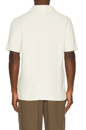 SAMSOE SAMSOE Samac V-neck Polo In Cream